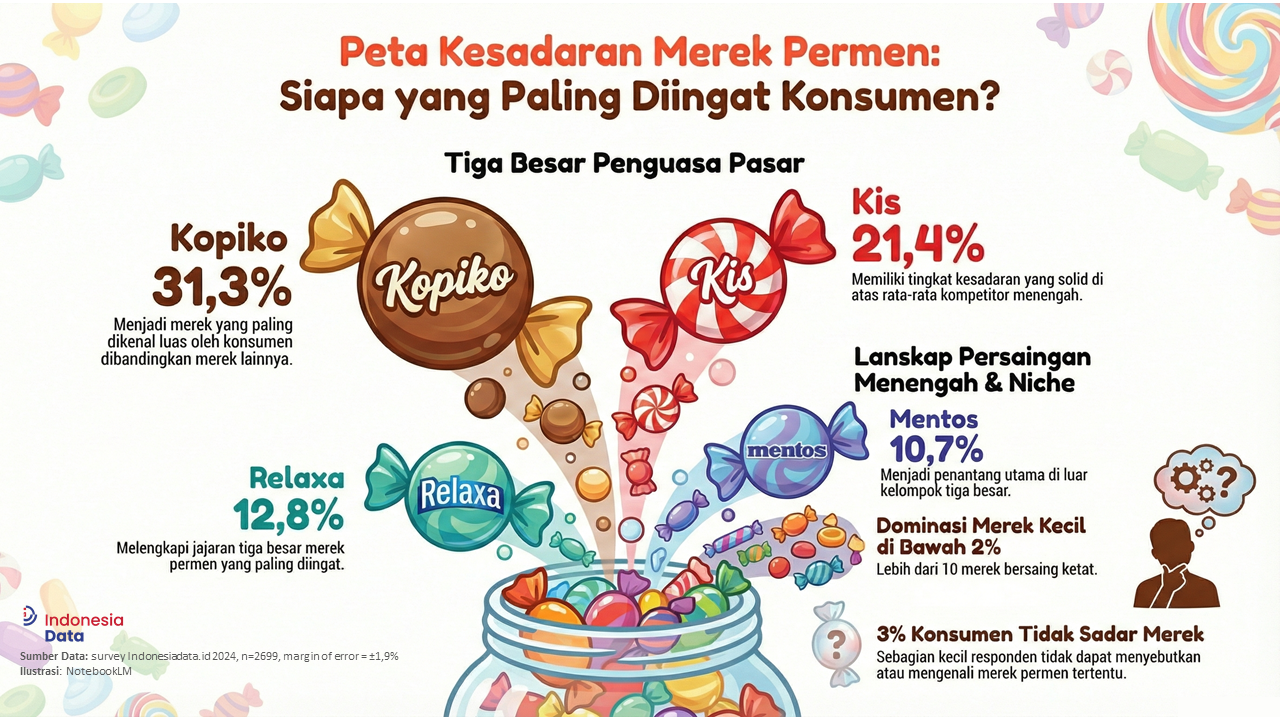 Awareness Merek Permen 2024 - Insight | Indonesia Data
